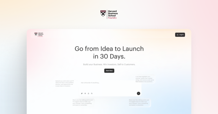 Foundry — Harvard Business School's AI-Powered Startup Community | Foundry